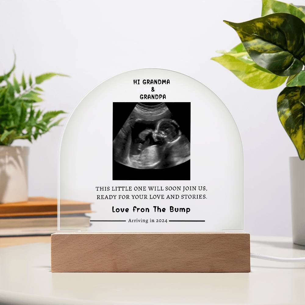 Personalized Ultrasound Acrylic Plaque Custom LED Lamp for Grandparents ...