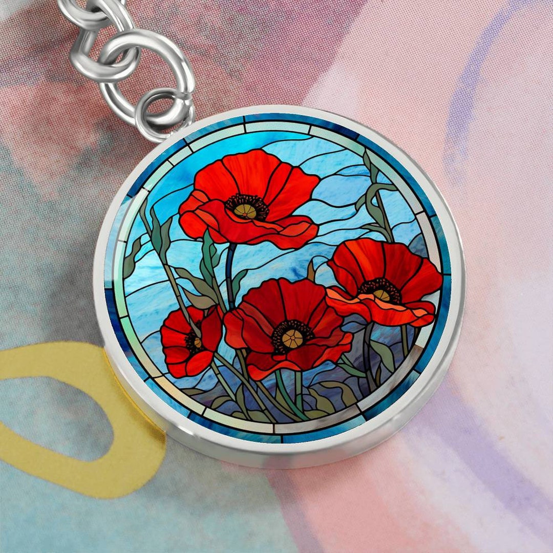 Birth Flower Keychain, Personalized Engraved Keychain, August Flower ...