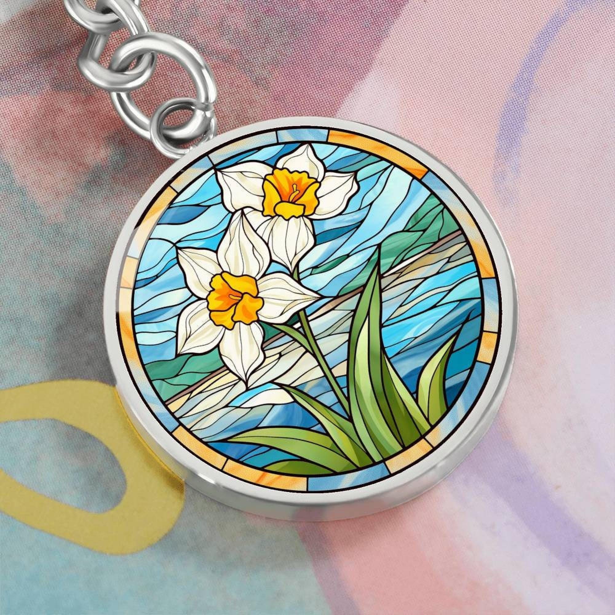 Birth Flower Keychain, Personalized Engraved Keychain, December Birth ...