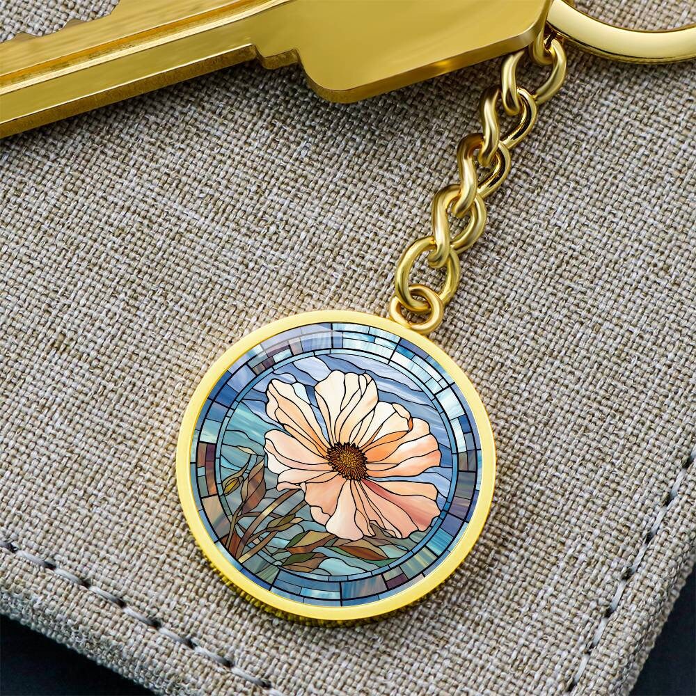 Birth Flower Keychain, Personalized Engraved Keychain, October Month ...