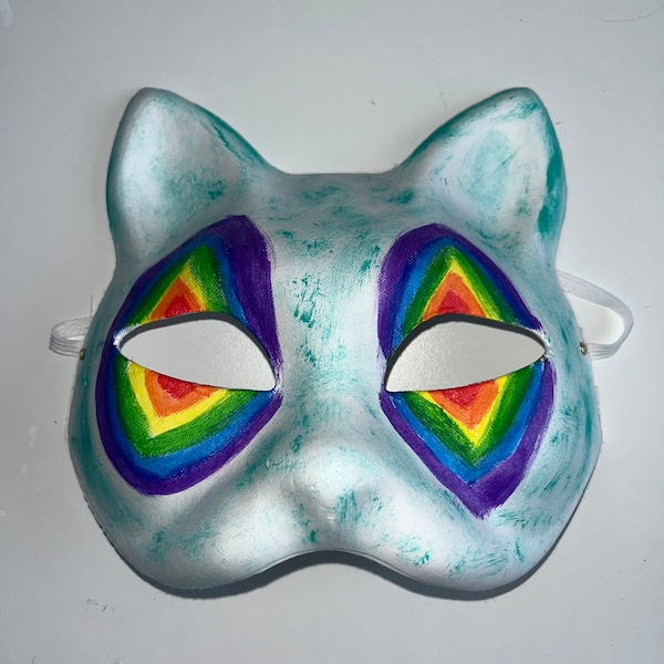 Rainbow Clown Mask - Etsy