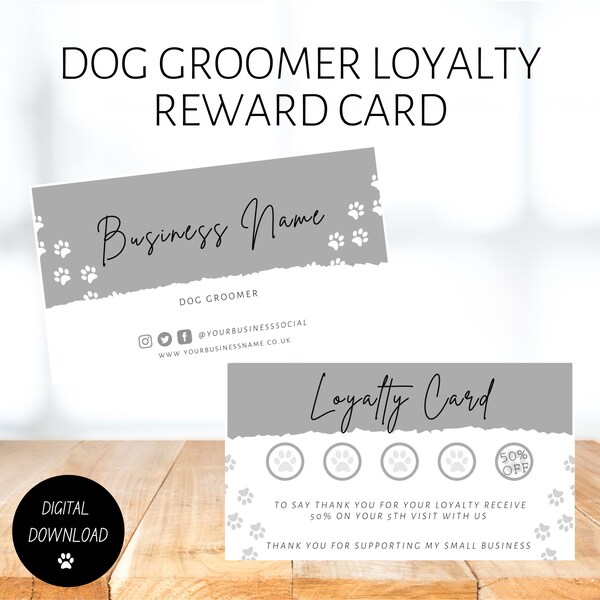 Dog Grooming Loyalty Cards - Etsy Canada