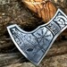 Handmade Carbon Steel Hatchet Axe, Tomahawk Viking Axe, Breaded Axe ...
