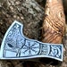 Handmade Carbon Steel Hatchet Axe, Tomahawk Viking Axe, Breaded Axe ...