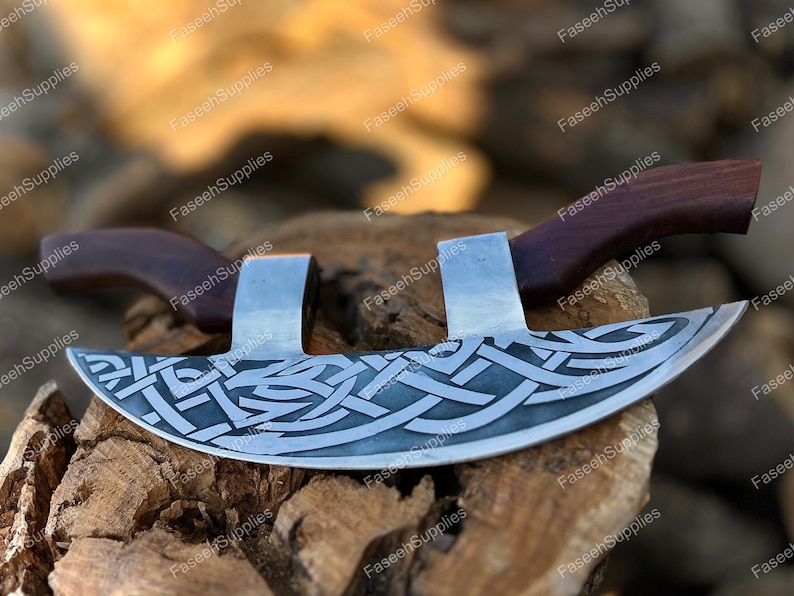 Double Headed Viking Axe, Bearded Axe Hand Forged Steel Double Blade ...