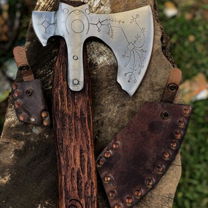 Custom Hand Forged Lion Axe, Viking Handmade Axes, Throwing Axes, D2 ...