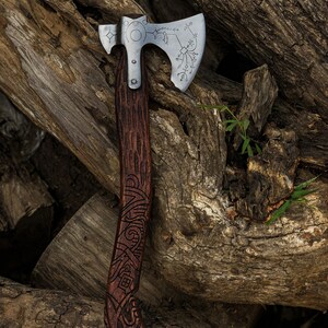 Custom Hand Forged Lion Axe, Viking Handmade Axes, Throwing Axes, D2 ...