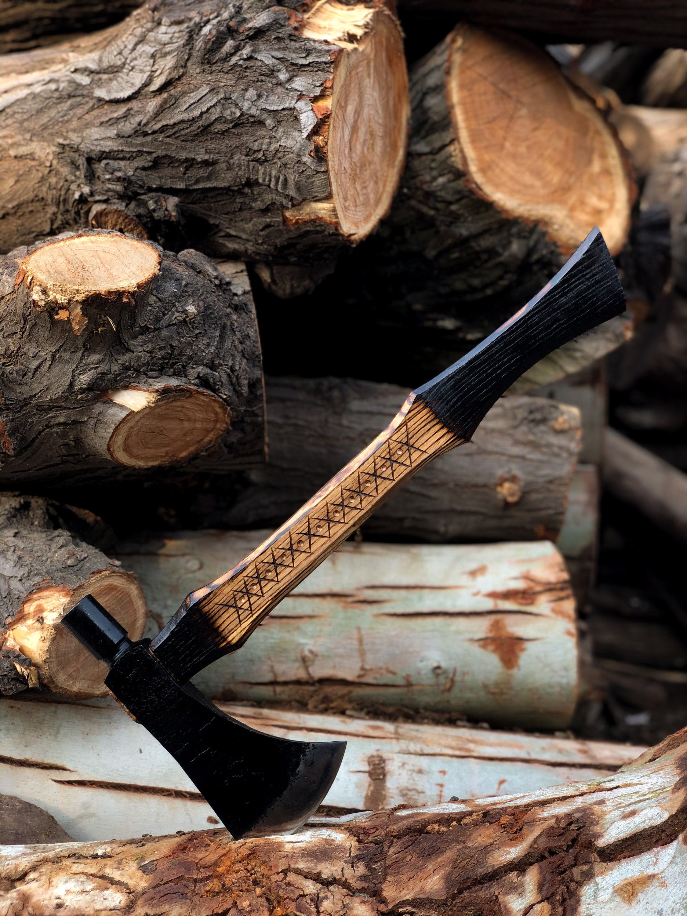 Custom Hand Forged Lion Axe, Viking Handmade Axes, Throwing Axes, D2 ...