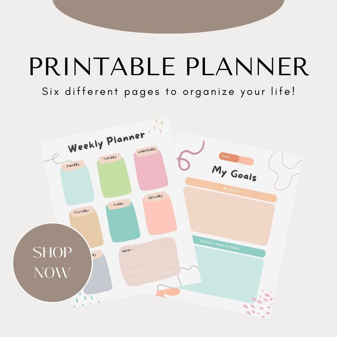Pastel Daily Weekly Planner Printable Goal Setting - Etsy
