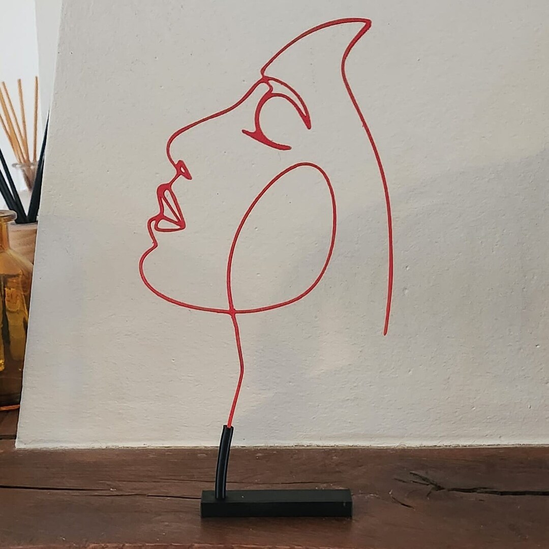 Line Sculpture Line Profile Woman in 3D Printing - Etsy UK