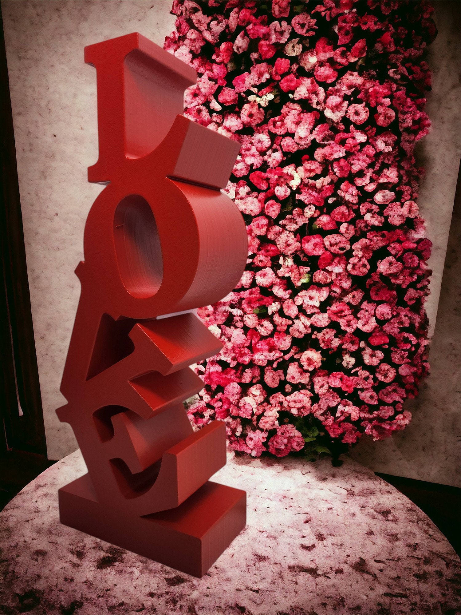 LOVE Vertical Sculpture in 3D Printing - Etsy