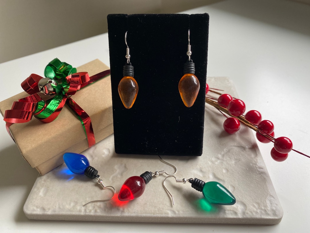 Translucent Christmas Holiday Light Earrings - Etsy