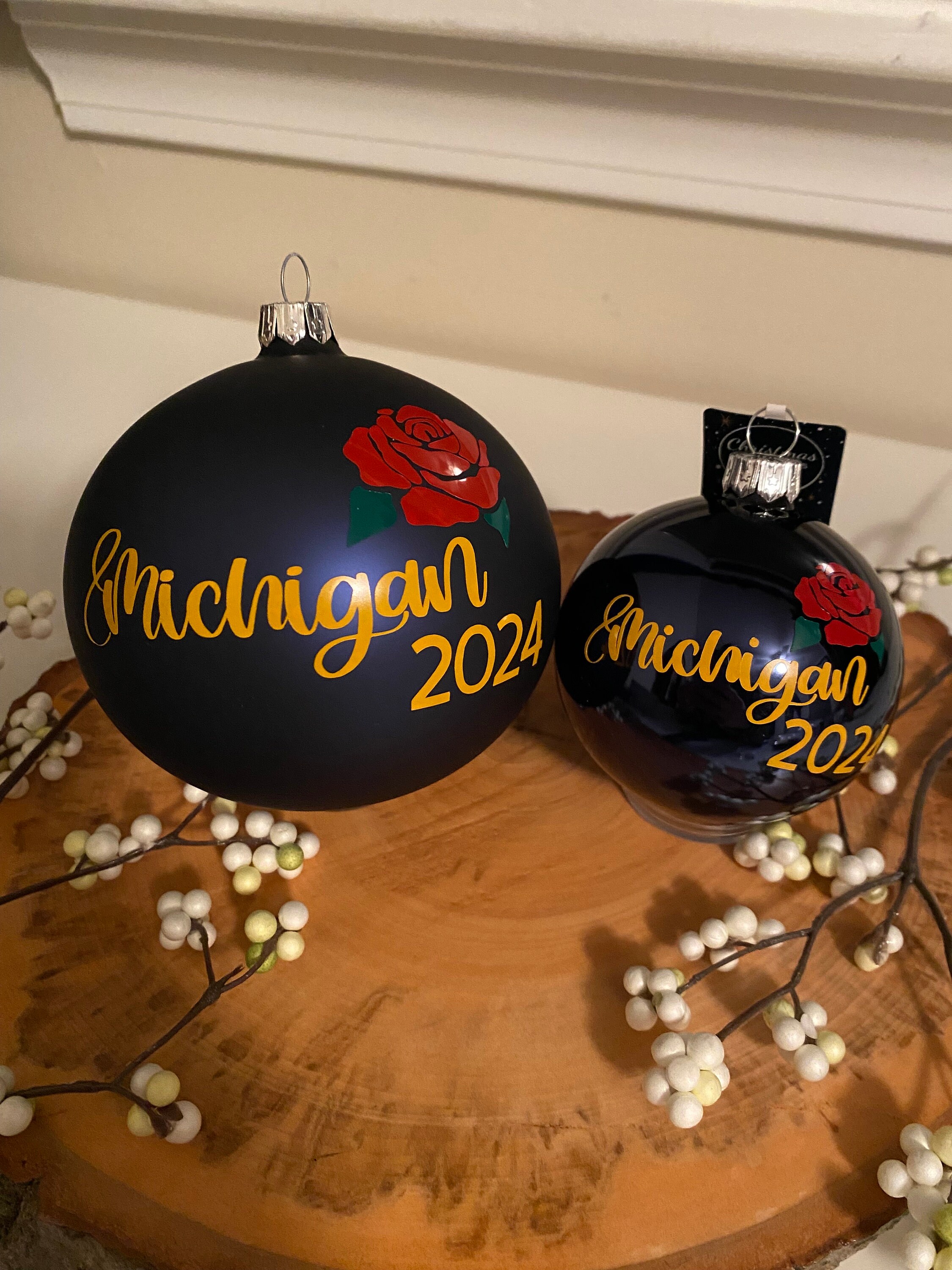 Maize and Blue Michigan ann Arbor Ornament - Etsy