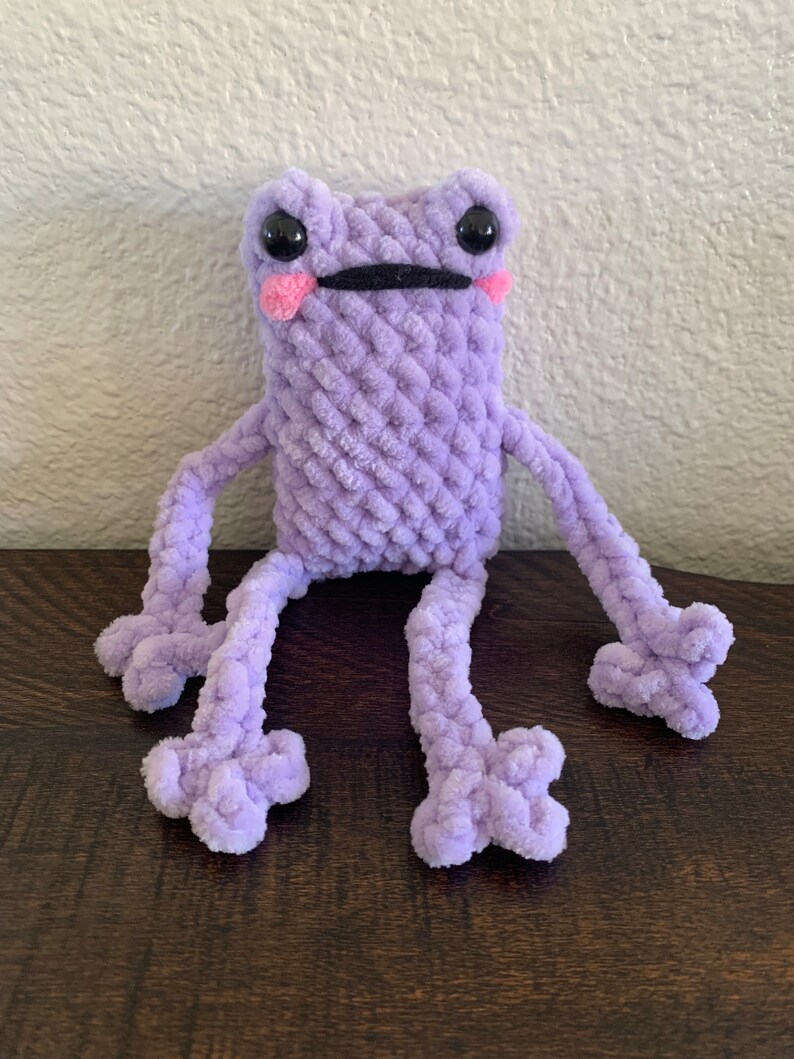 Handmade Crochet Frog, Leggy Frog, Plush Frog, Grumpy Frog - Etsy