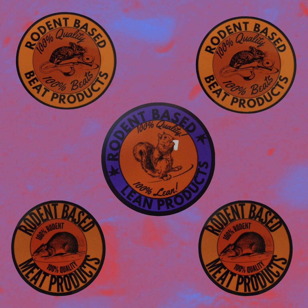 Rodent Based Meat Products Sticker Pack 5 Stickers - Etsy