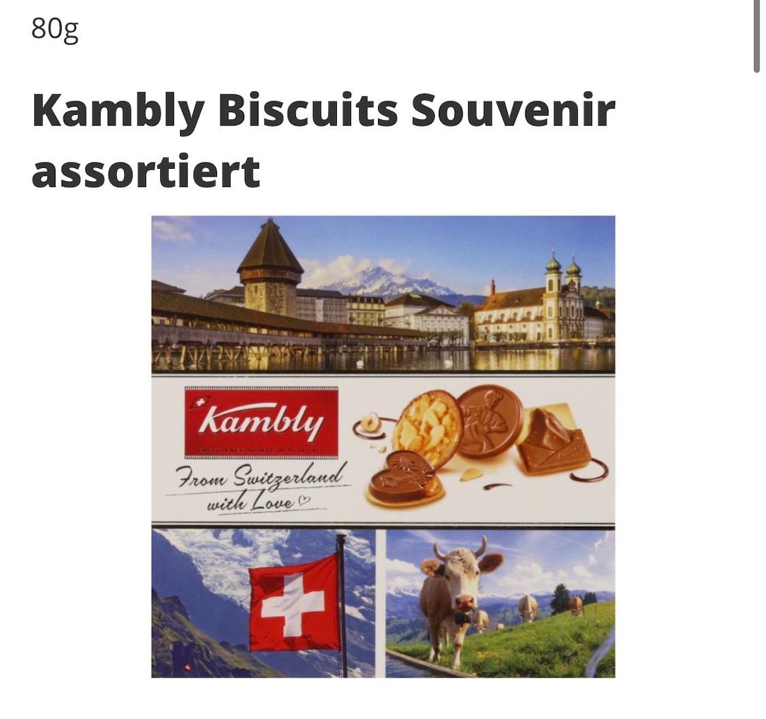 Kambly Swiss Biscuits Snack, Mixed, 80 Grams, Swiss Specialty Gift ...