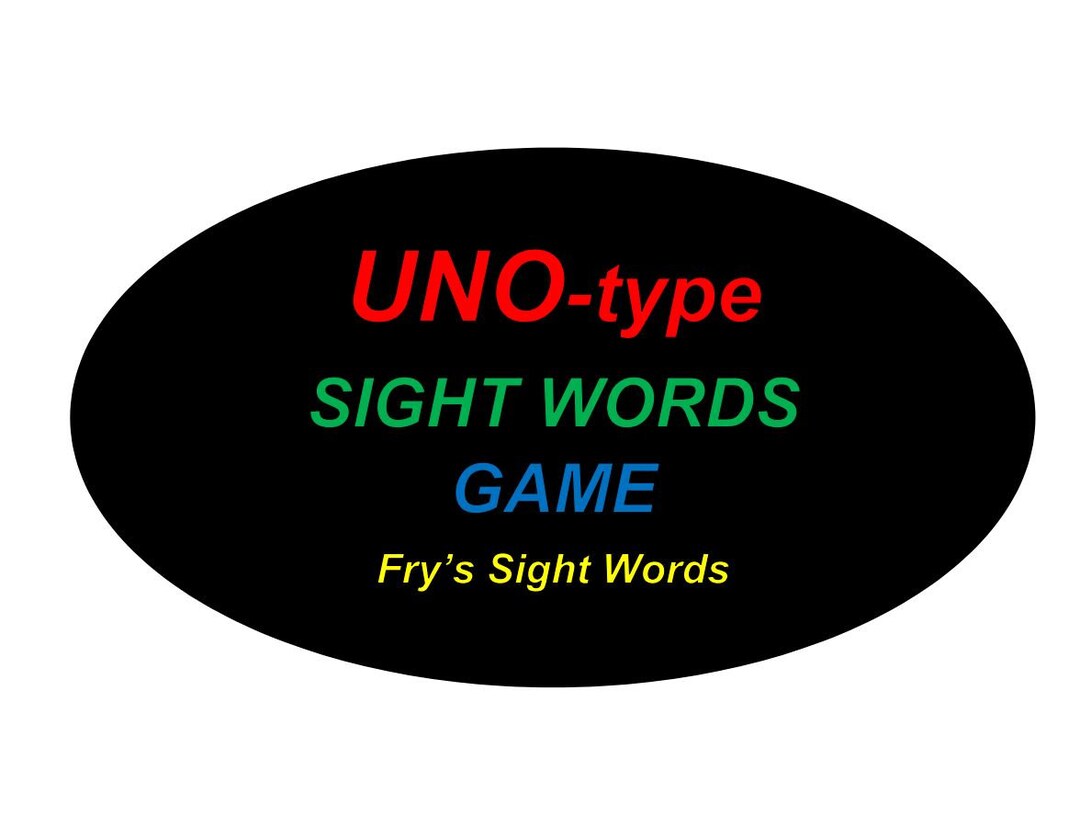 Uno-type Game for Fry's Sight Words ALL 10 GROUPS 1000 Sight Words - Etsy