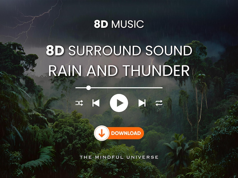 8D Music | Rain & Thunder | Relaxing Nature Sounds | Meditation | Sleep ...