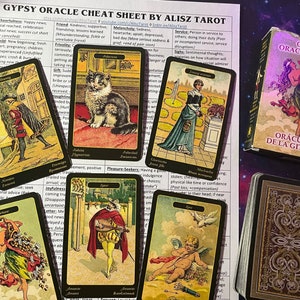 Gypsy Oracle Cheat Sheet Quick Reference Guide - Upright & Reversal ...