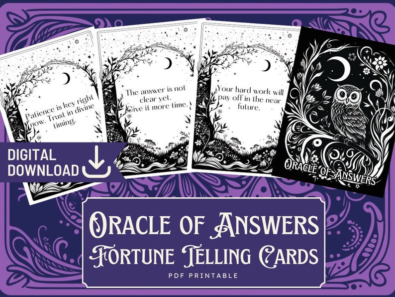 Oracle of Answers Printable Oracle Cards - Fortune Telling Cards ...