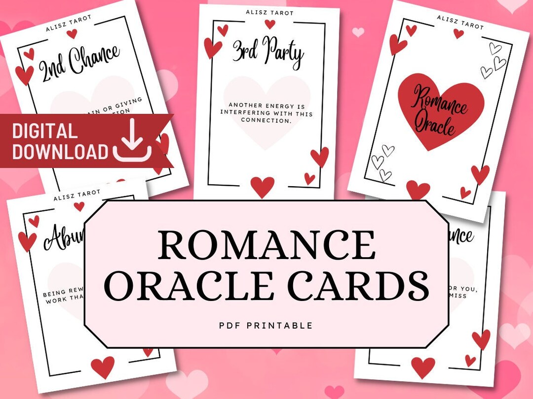 Romance Oracle Cards - 79 Card Printable Deck for Twin Flame & Love ...