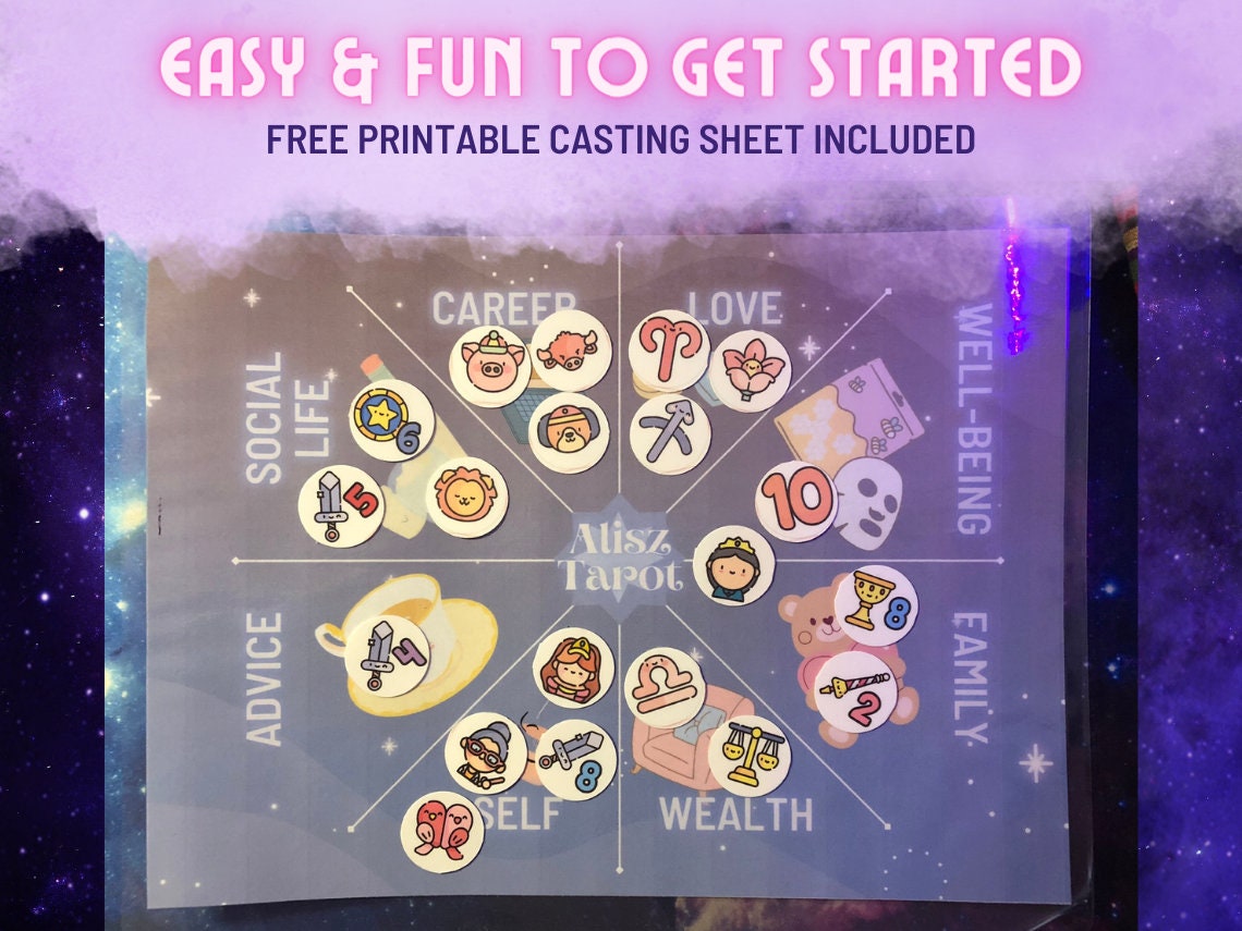 MEGA BUNDLE Printable Divination Charm Set Casting Sheet Personal Charm ...