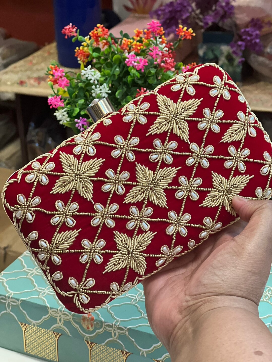 Celebrity Edition Designer Hand Embroidered Clutch Handmade Purse ...