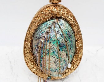 Shell Brass Clutch - Etsy