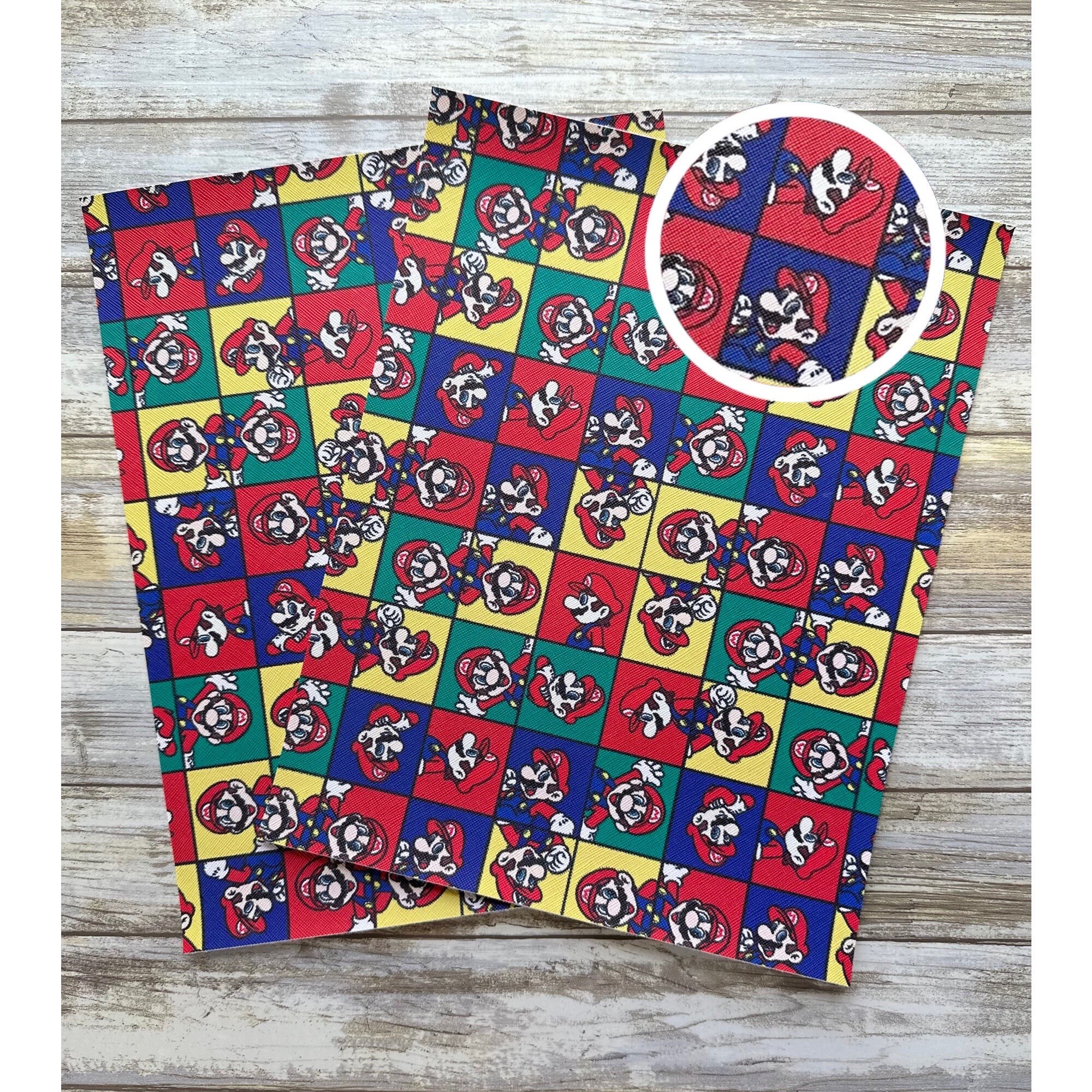 Mario Portrait Faux Leather Sheets, Super Mario, Nintendo - Etsy