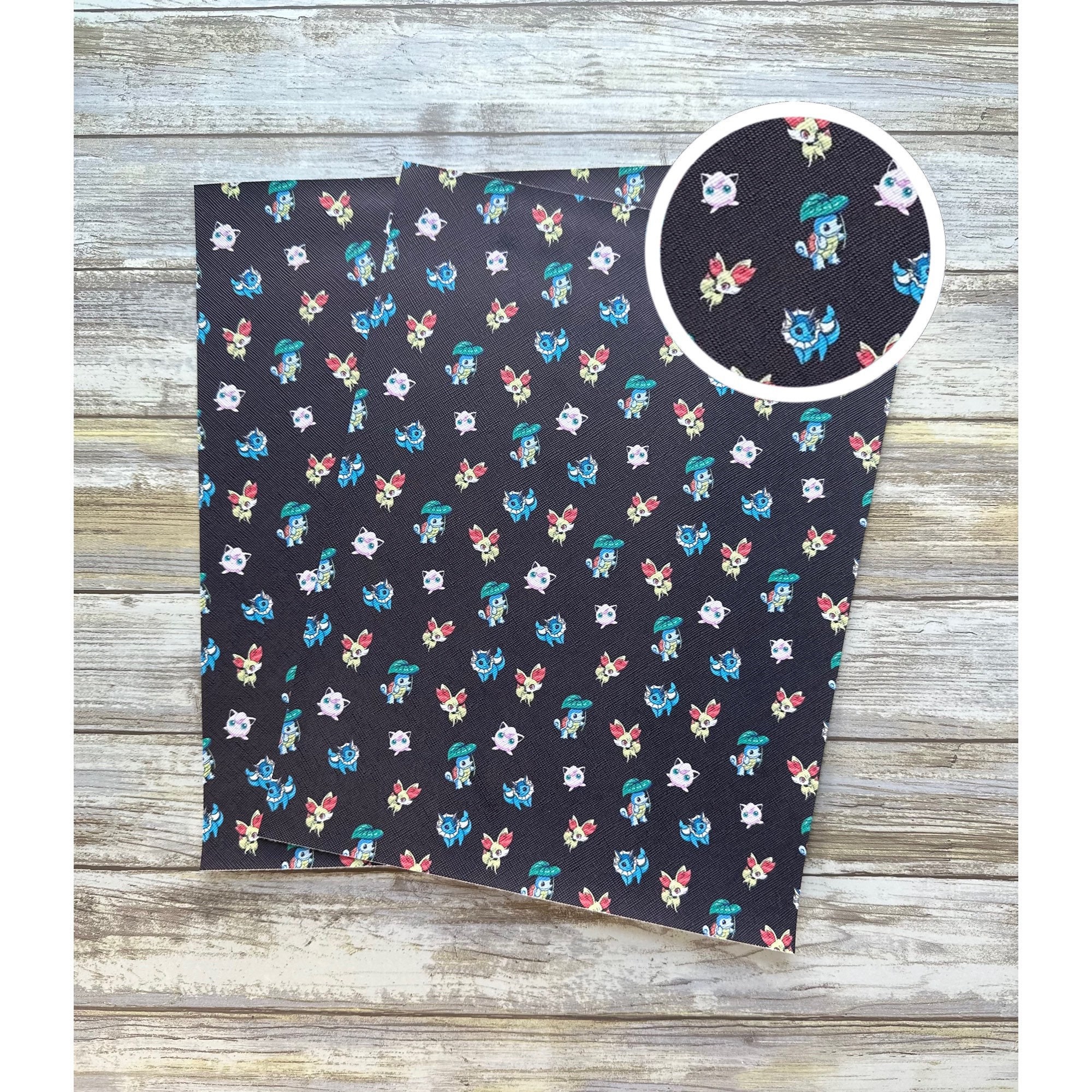 Pokemon Faux Leather, Pikachu Faux Leather Sheets, Squirtle, Snorlax ...