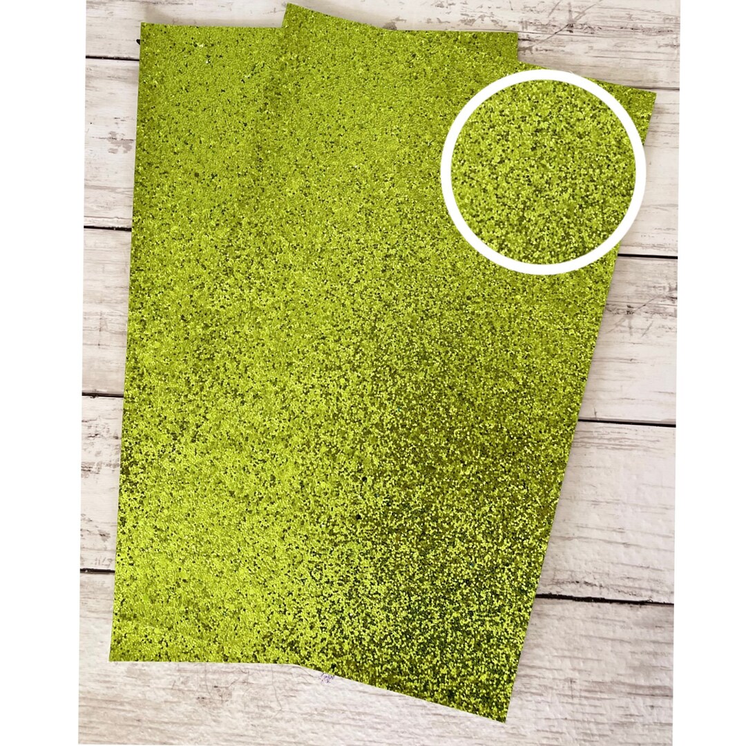 Chunky Glitter Faux Leather Sheets Green Faux Leather Green - Etsy