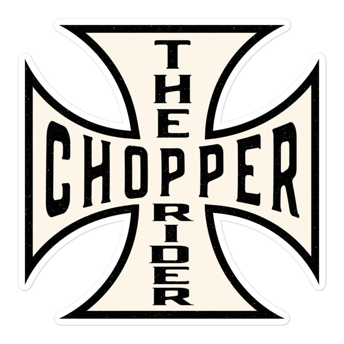 Chopper Motorcycle Sticker, Maltese Cross Bubble-free Stickers, Bobber ...
