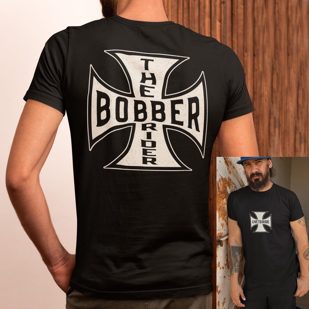 Bobber Motorcycle Shirt, Maltese Cross T-shirt, Chopper Shirt ...