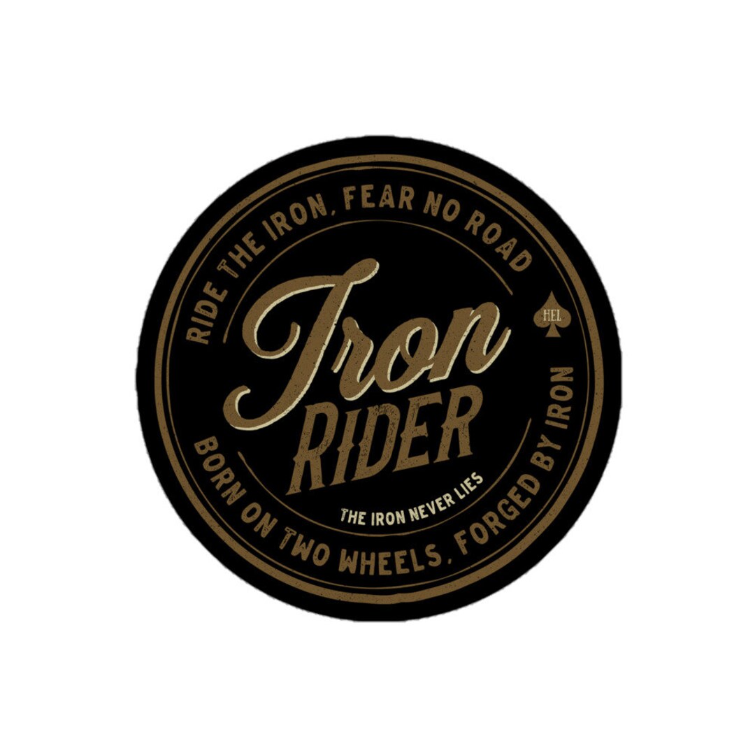 Iron Rider Sticker, Motorbike Sticker, Motorcycle Apparel, Motorcycle ...