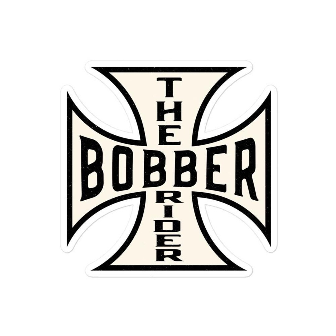 Bobber Motorcycle Sticker, Maltese Cross Bubble-free Stickers, Bobber ...