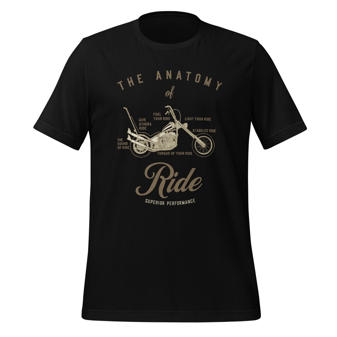 Easy Rider Shirt, Biker Shirt, the Anatomy of Ride T-shirt, Motorcycle ...