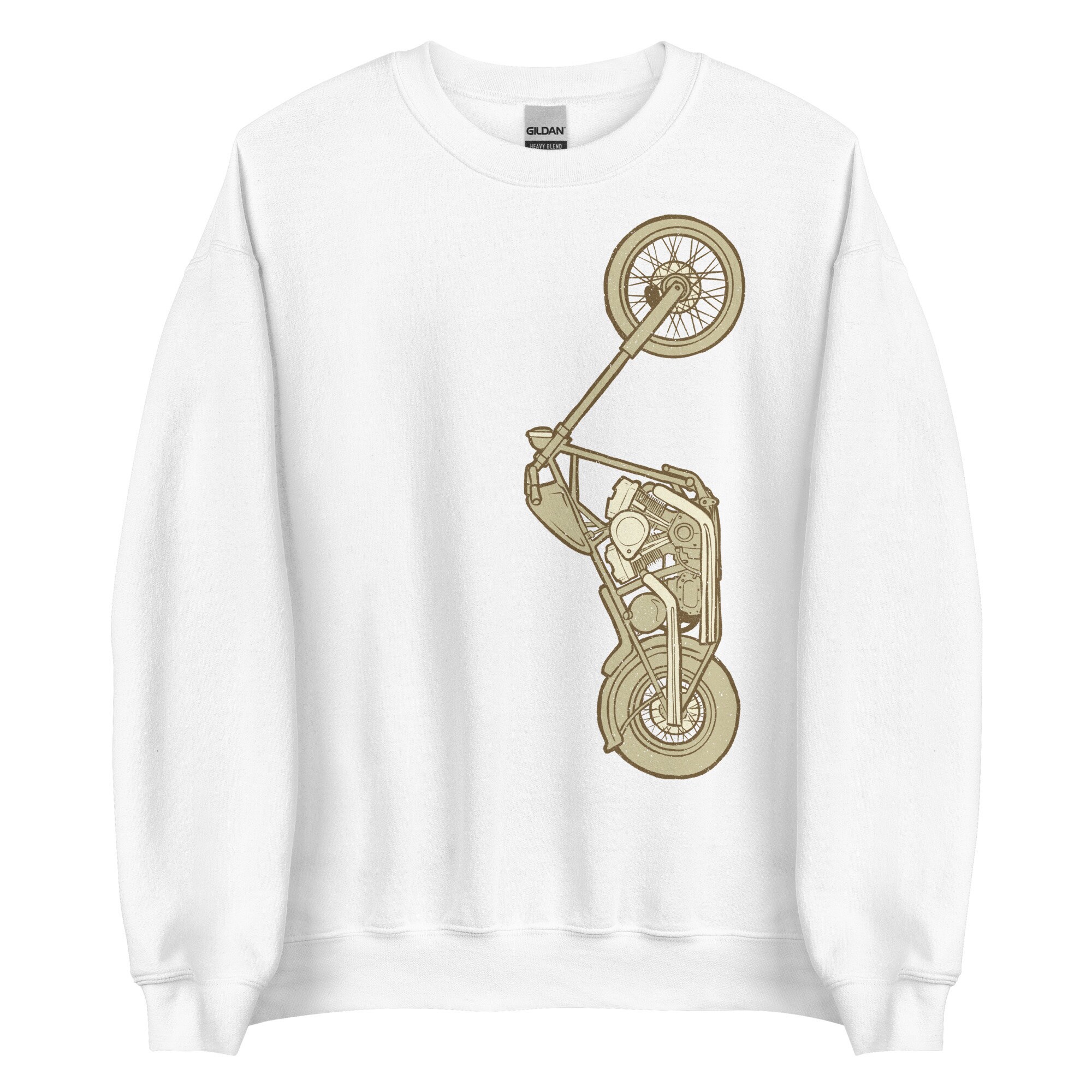 Custom Motorcycle Sweatshirt Bobber Biker Cool Shirt Vintage Style ...