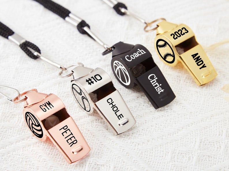 Personalized Coach Whistlecustom Whistle Necklaceengraved - Etsy Australia