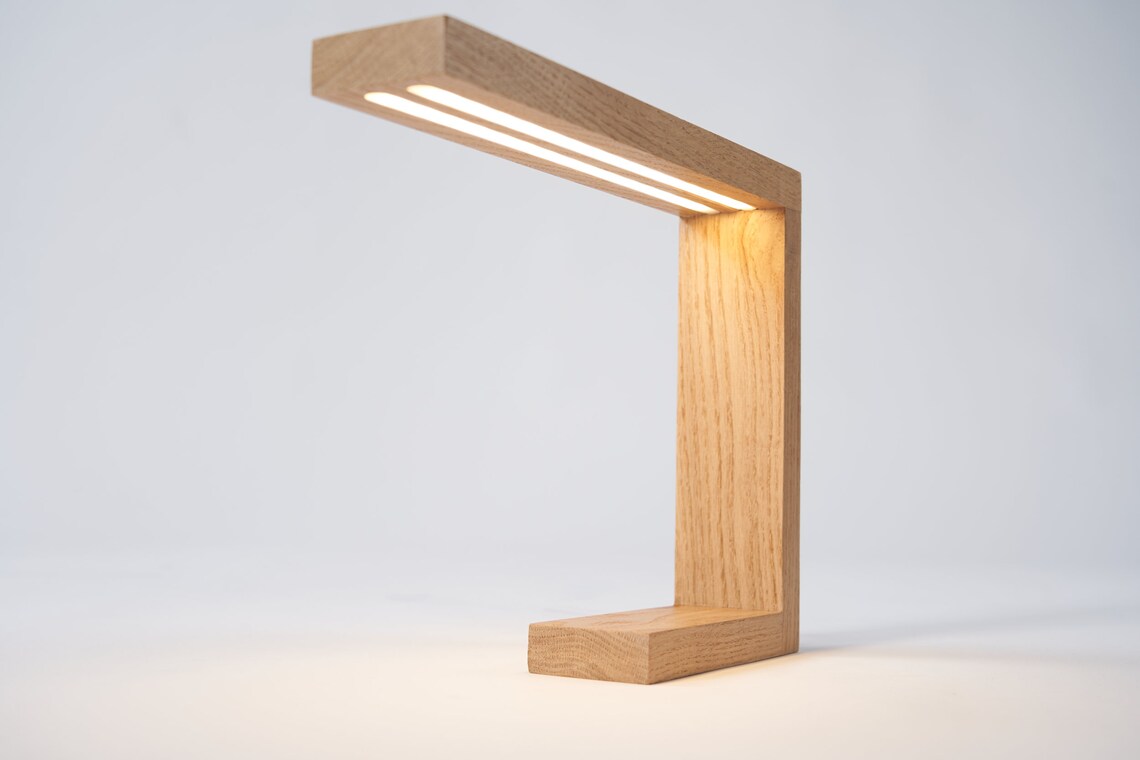 Modern Table LED Lamp Wooden Reading Lamp Wood Lamp Desk - Etsy