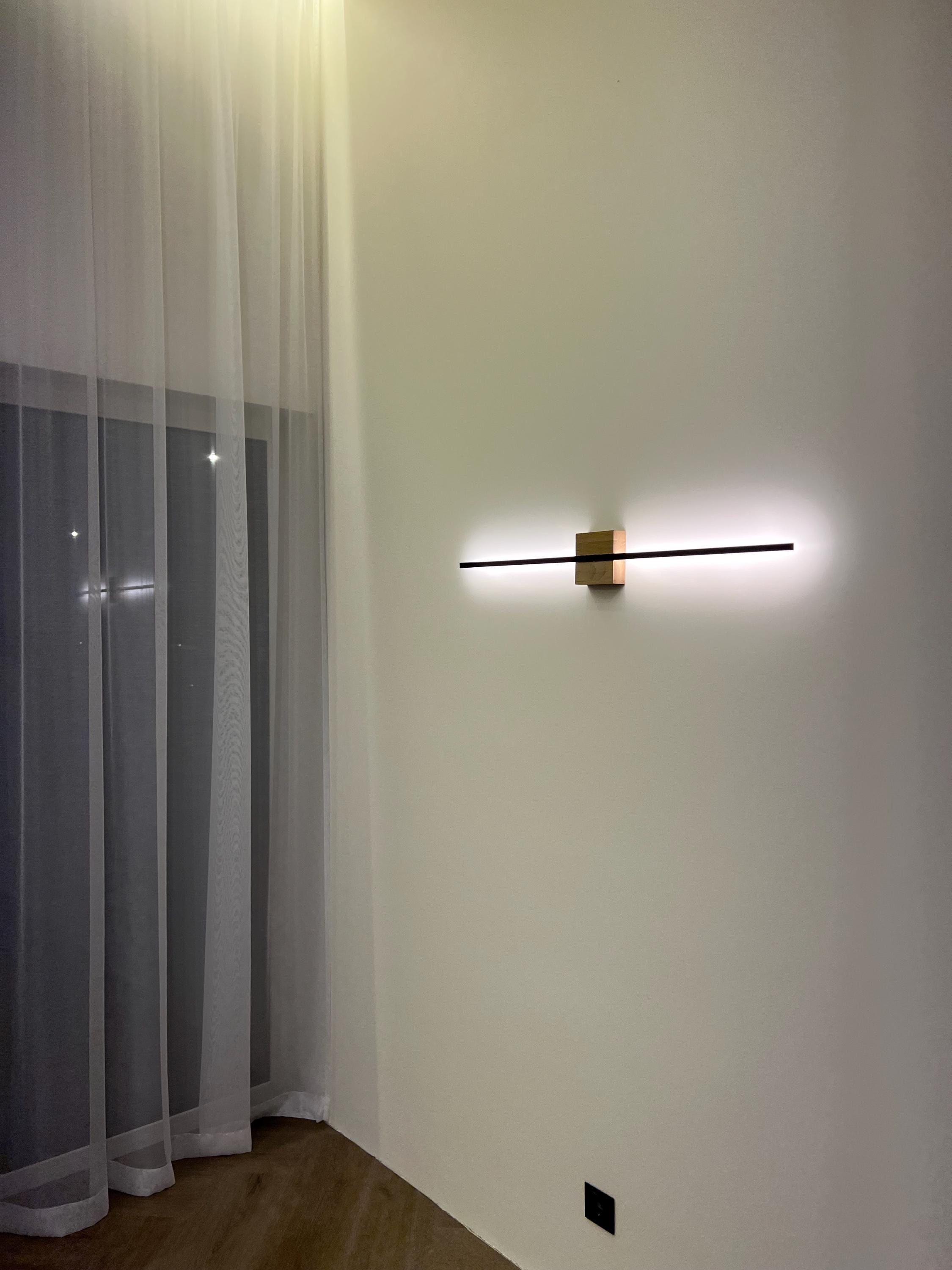 Modern Wall Lamp, Wooden Sconce, Minimalist Design Wall Light for Cosy ...
