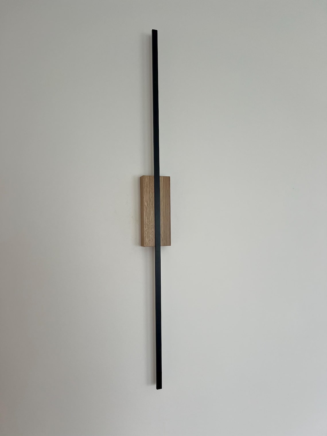 Modern Wooden Oak Wall Lamp, Wooden Sconce Minimalist Design Wall Light ...