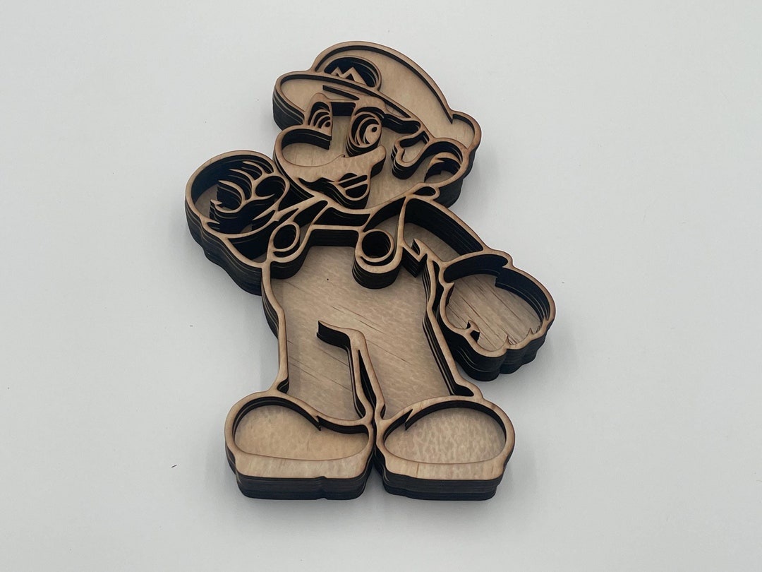 Super Mario Multi Layer Wood Art Laser Cut and Engraved - Etsy