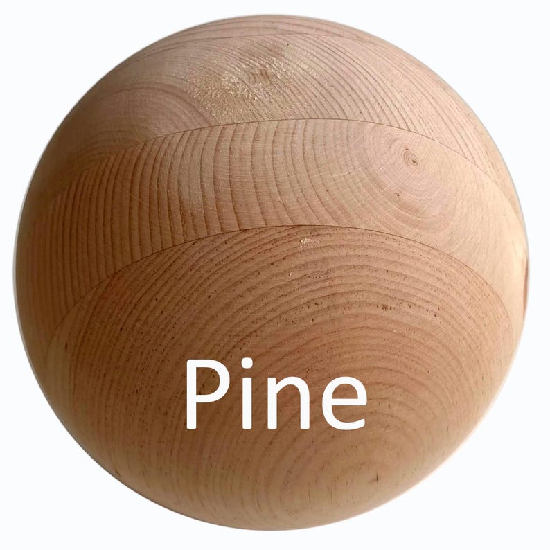 10.24" / 26cm Diameter Bespoke Wooden Ball, Natural Finish, Oak, Walnut ...