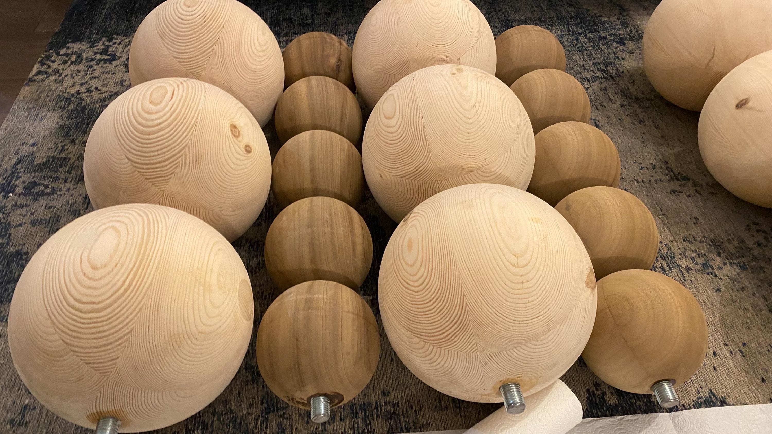 3 Ball Stack Furniture Leg 24cm Diameter X 72cm Height - Etsy