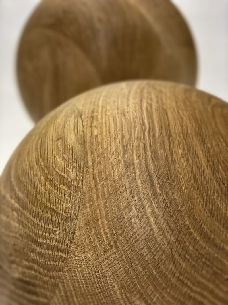 Bespoke Oak Wooden Ball 10cm to 34cm / 3 to 14 Diameter, Natural Finish ...