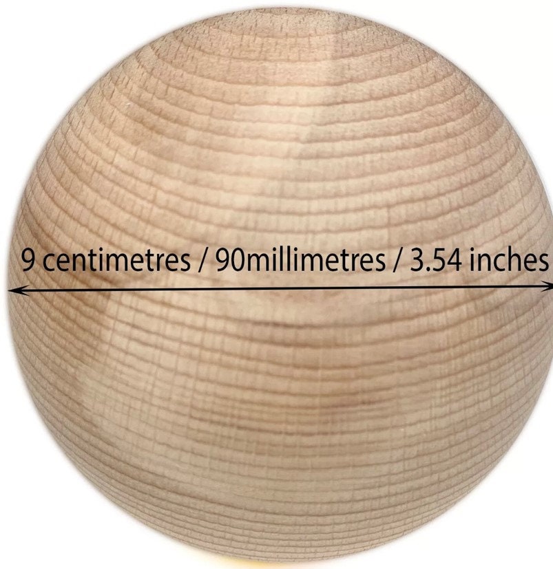 Hand Turned Beechwood Balls, 90mm, Set of 4 - Etsy