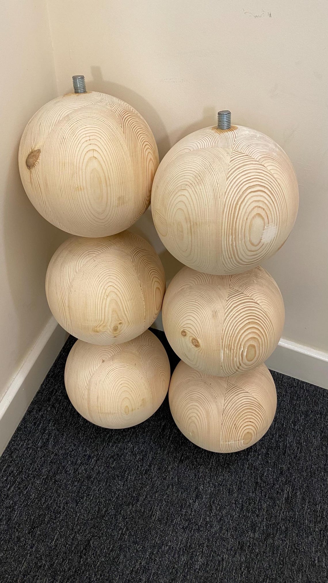 3 Ball Stack Furniture Leg 24cm Diameter X 72cm Height - Etsy
