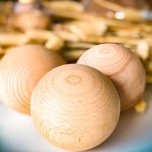 Wooden Ball 90mm / 9cm / 3.5 Inch Diameter Wooden Crafts Ball Sphere ...