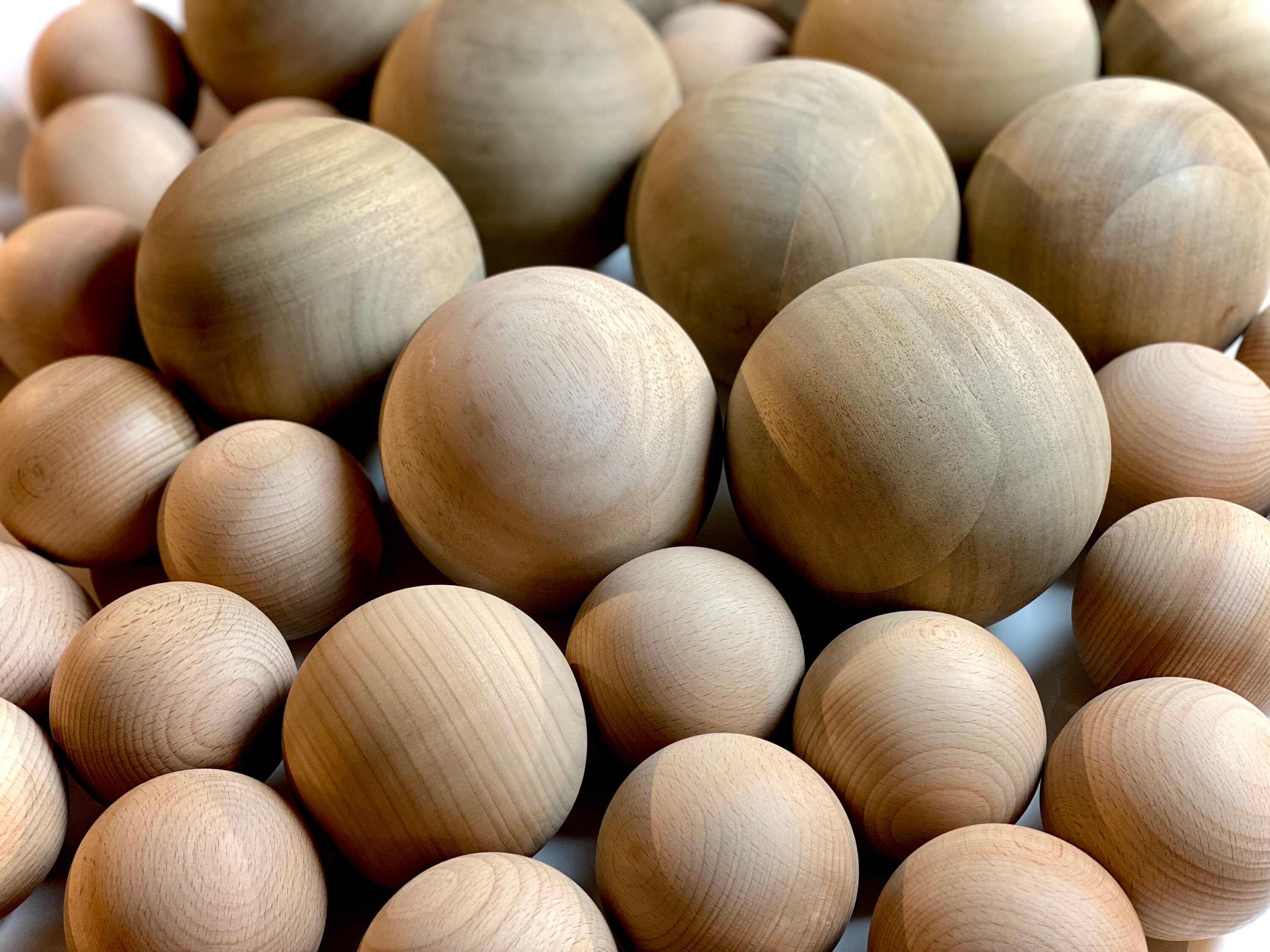 Stock Wooden Ball 13cm 5.12inch Diameter, Natural Finish, Walnut ...