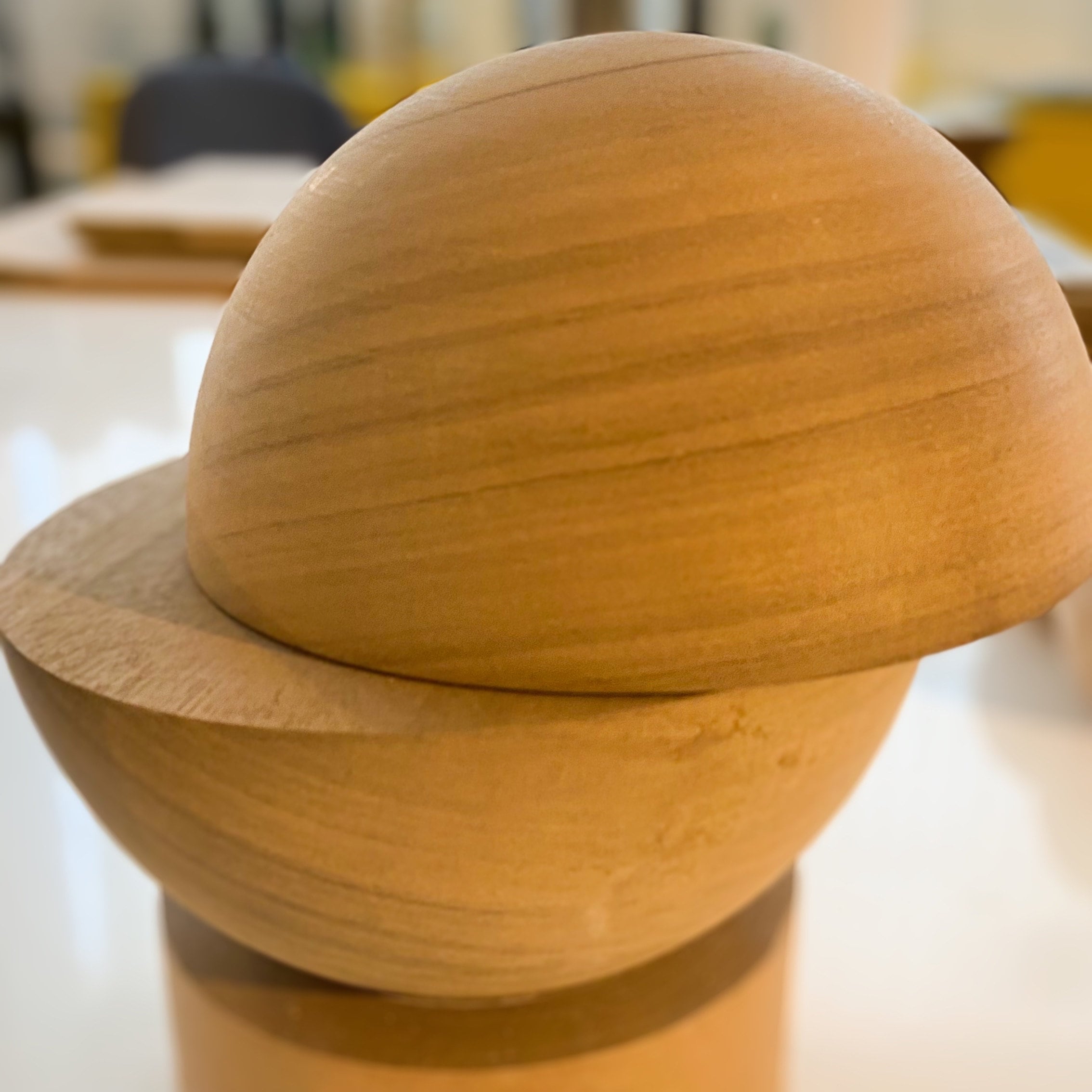 Wooden Dome, 6cm to 34cm Diameter Crafts Half-ball Hemisphere, Natural ...